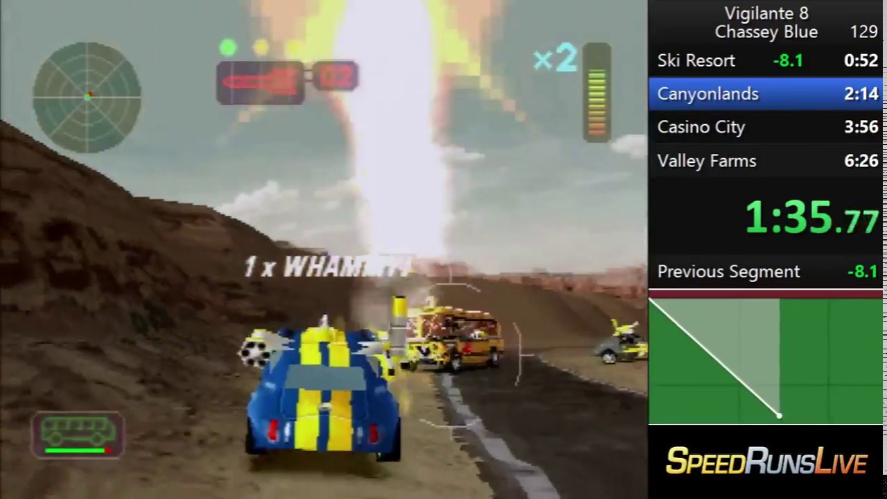 Vigilante 8 - Chassey Blue in 4:29 IGT (Super Unleaded) - YouTube