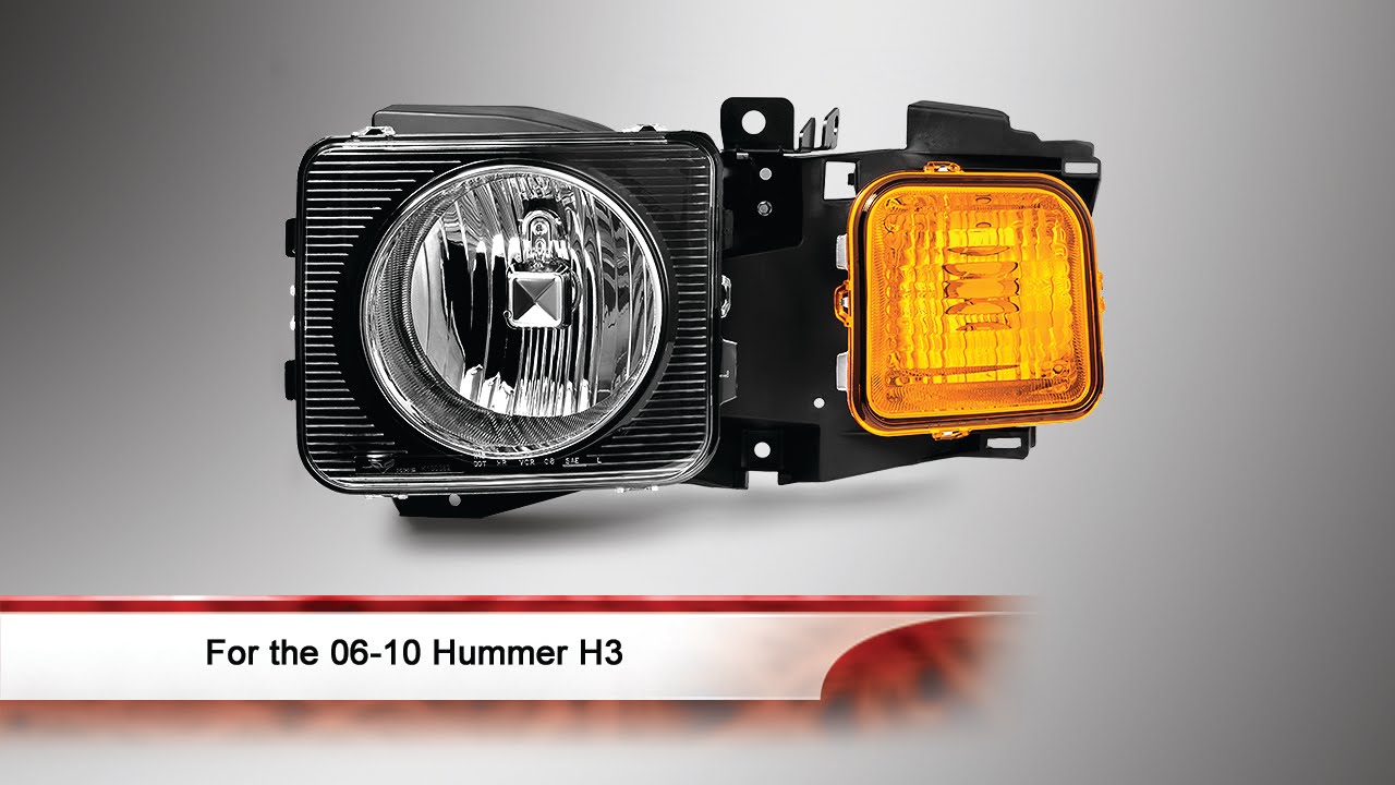 06-10 Hummer H3 OEM Style Headlight - YouTube