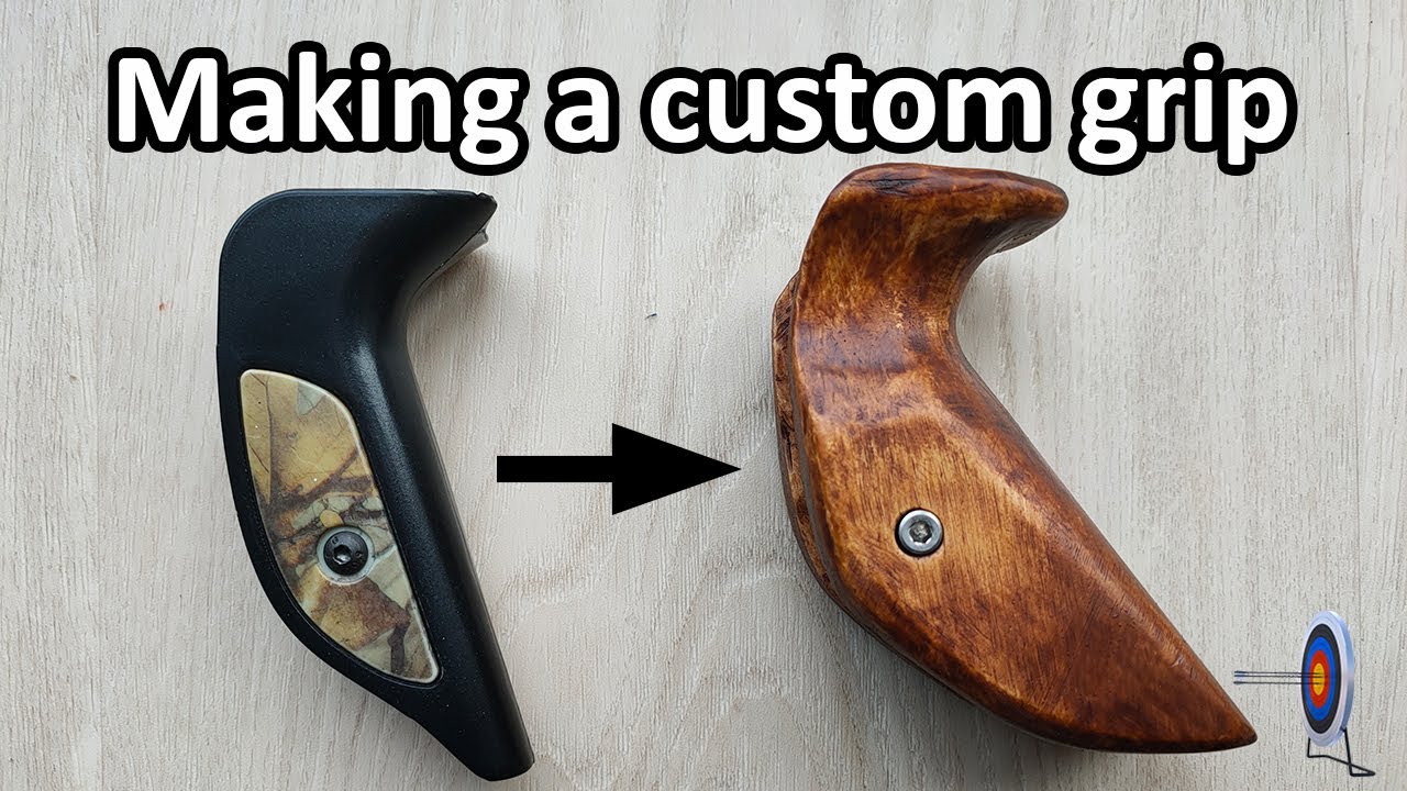 Making a custom grip for my bow - YouTube