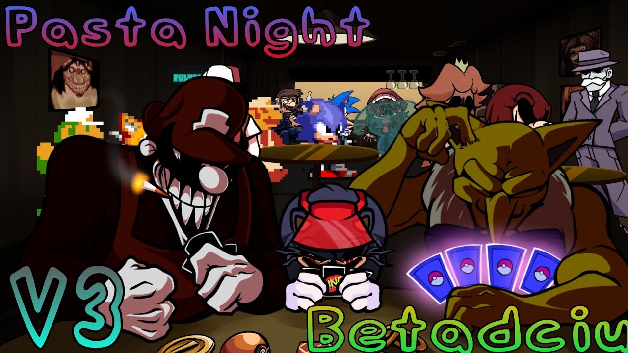 Pasta Night But Everyone Sings it V3 [FNF] - YouTube
