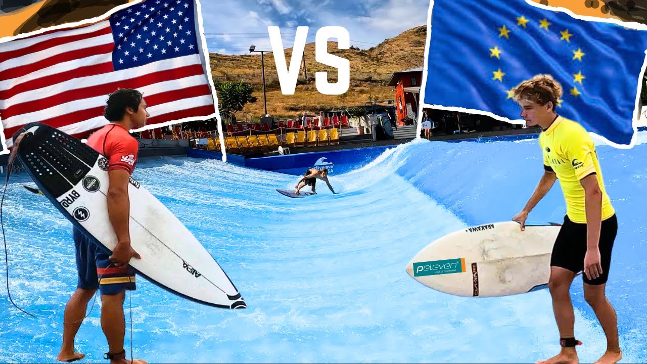 Competing against the USA Surf Team on their 60ft Wave! Who can win ...