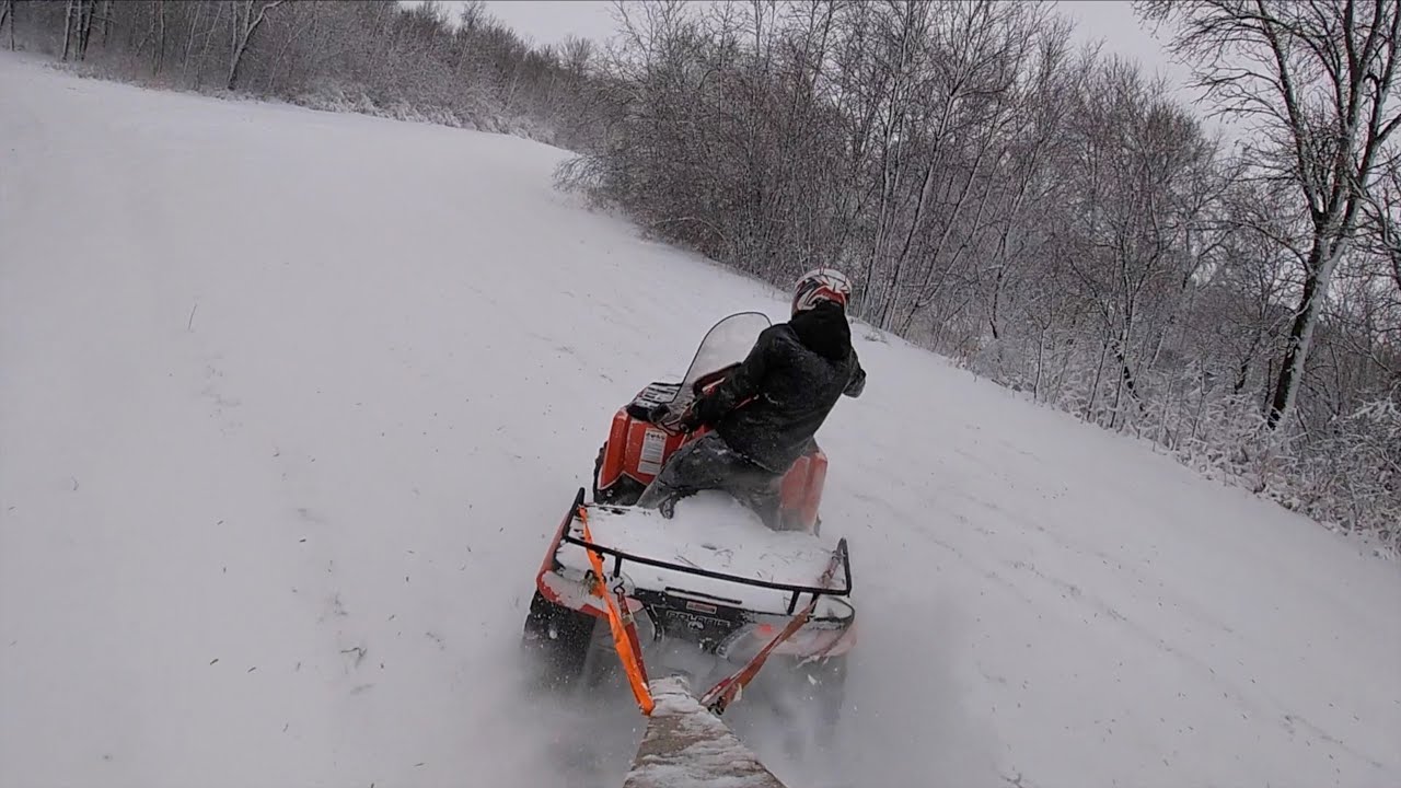 3rd person ATV snow drifting - YouTube