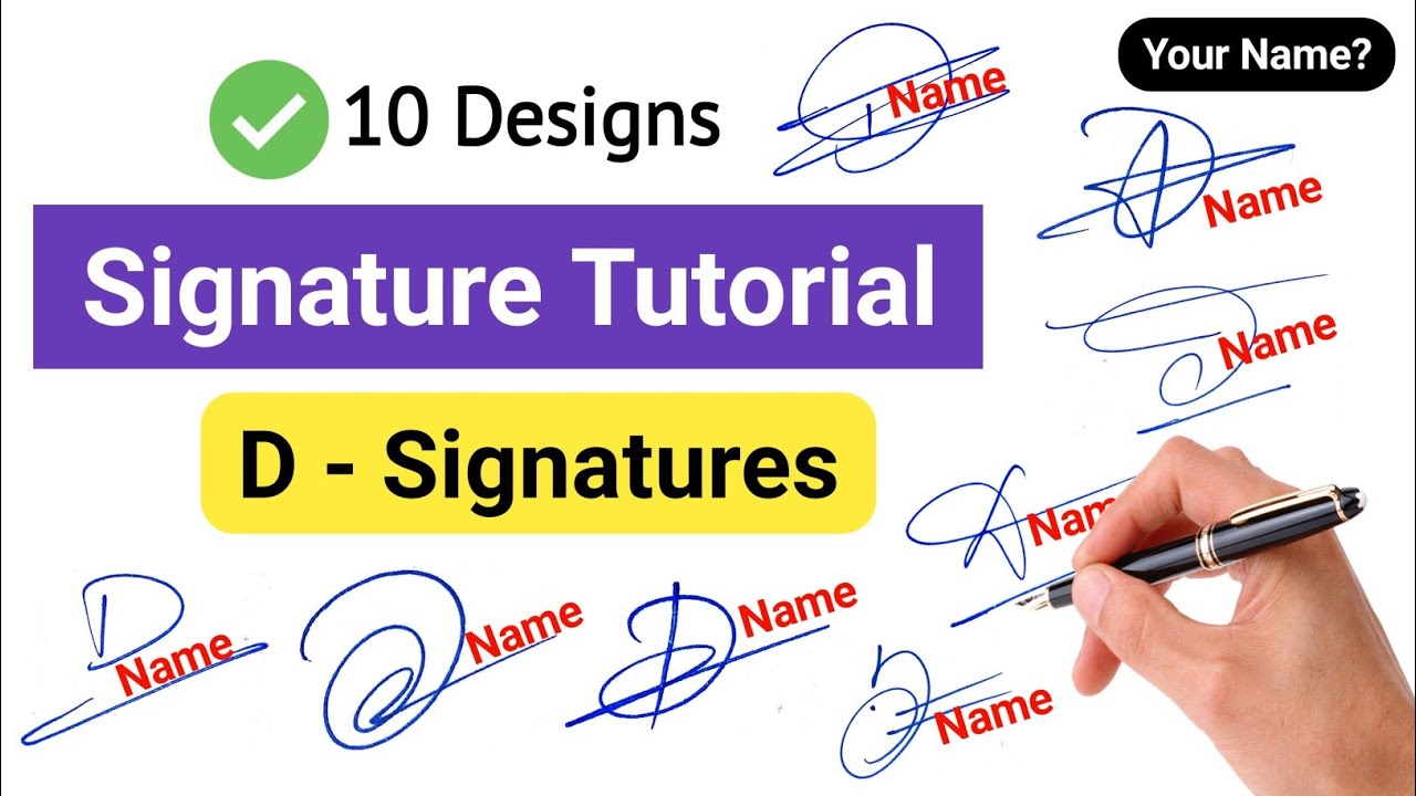 Signature Style Of My Name | D Signature Ideas #signature - YouTube