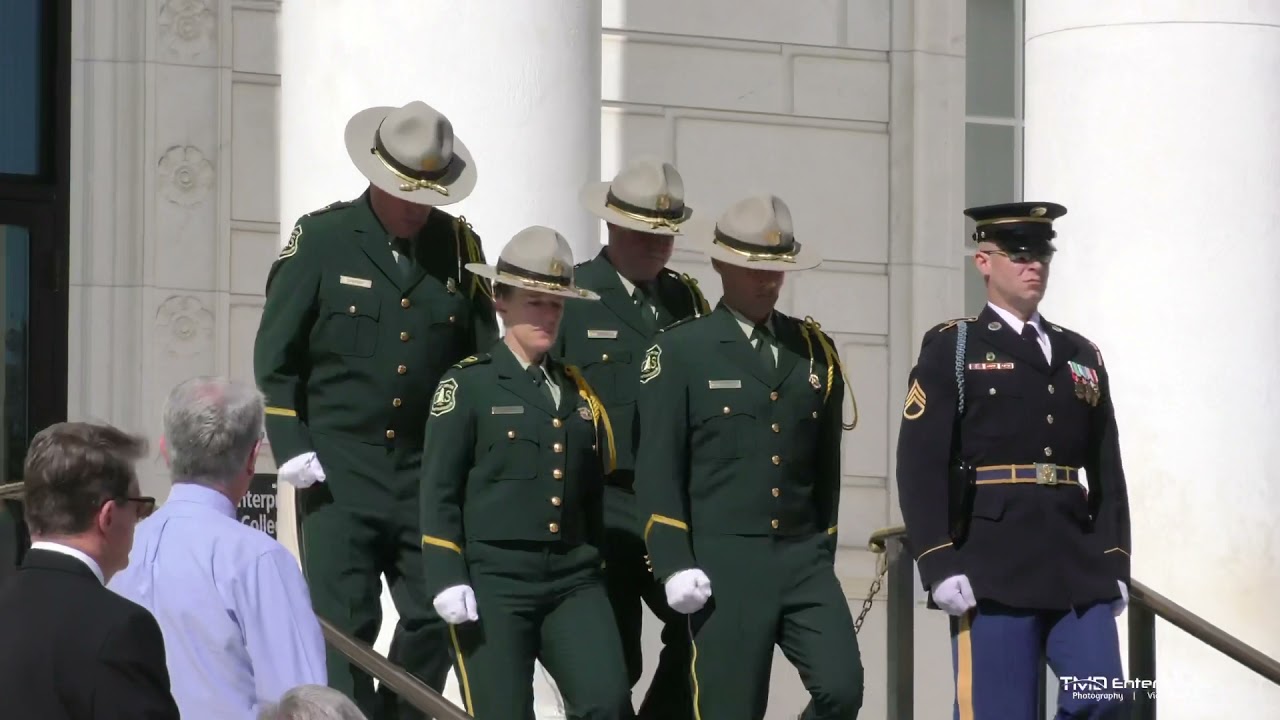 US Forest Service Honor Guard lays wreath at Tomb Of The Unknown ...