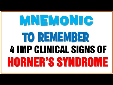 Mnemonic for Most IMP clinical signs Horner's syndrome - YouTube