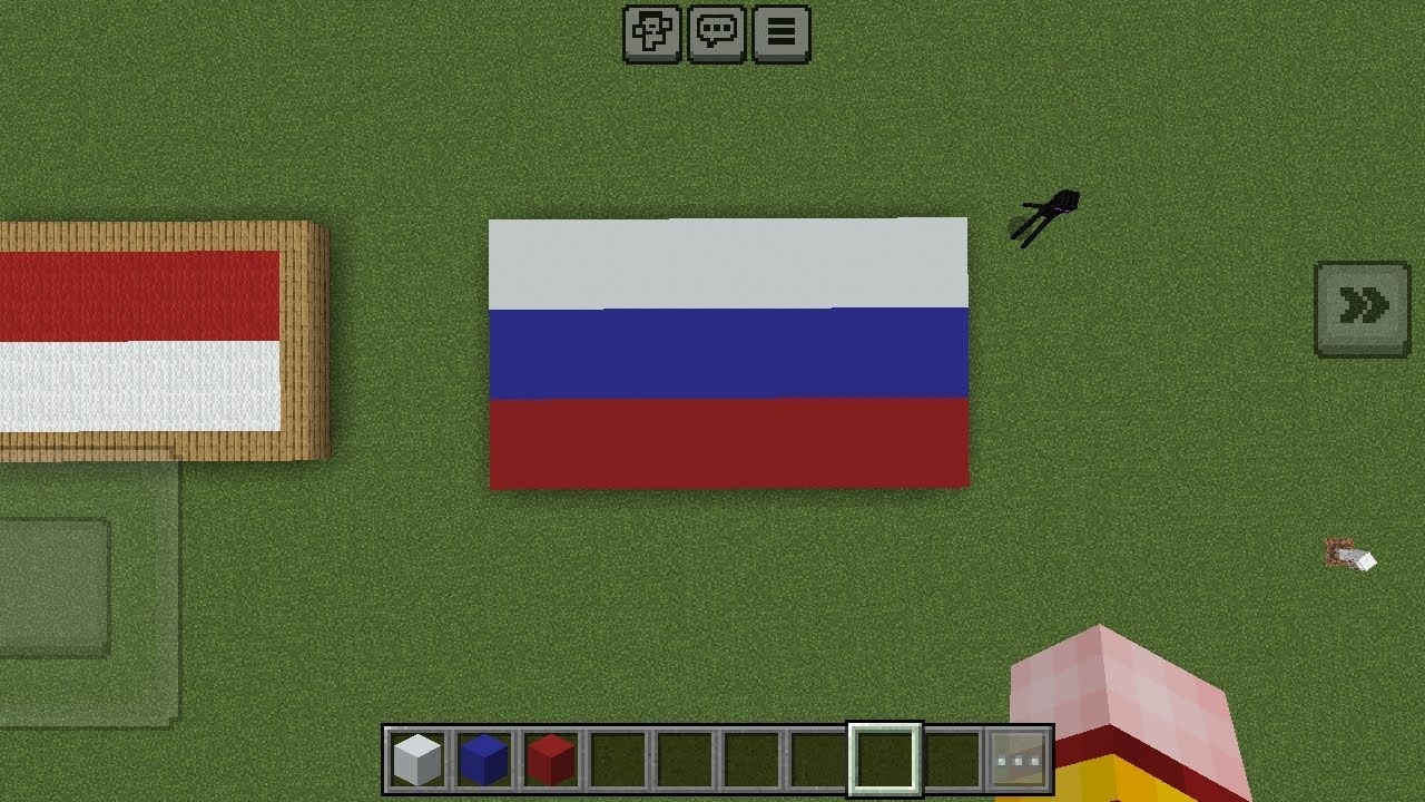 Making Russia🇷🇺 flag in Minecraft - YouTube