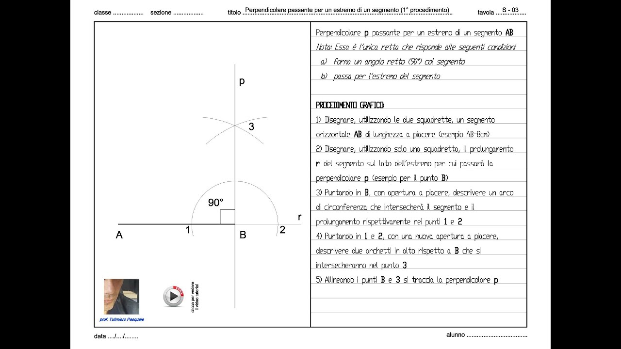 classe1 S 03 PERPENDICOLARE PER UN ESTREMO procedimento1 - YouTube