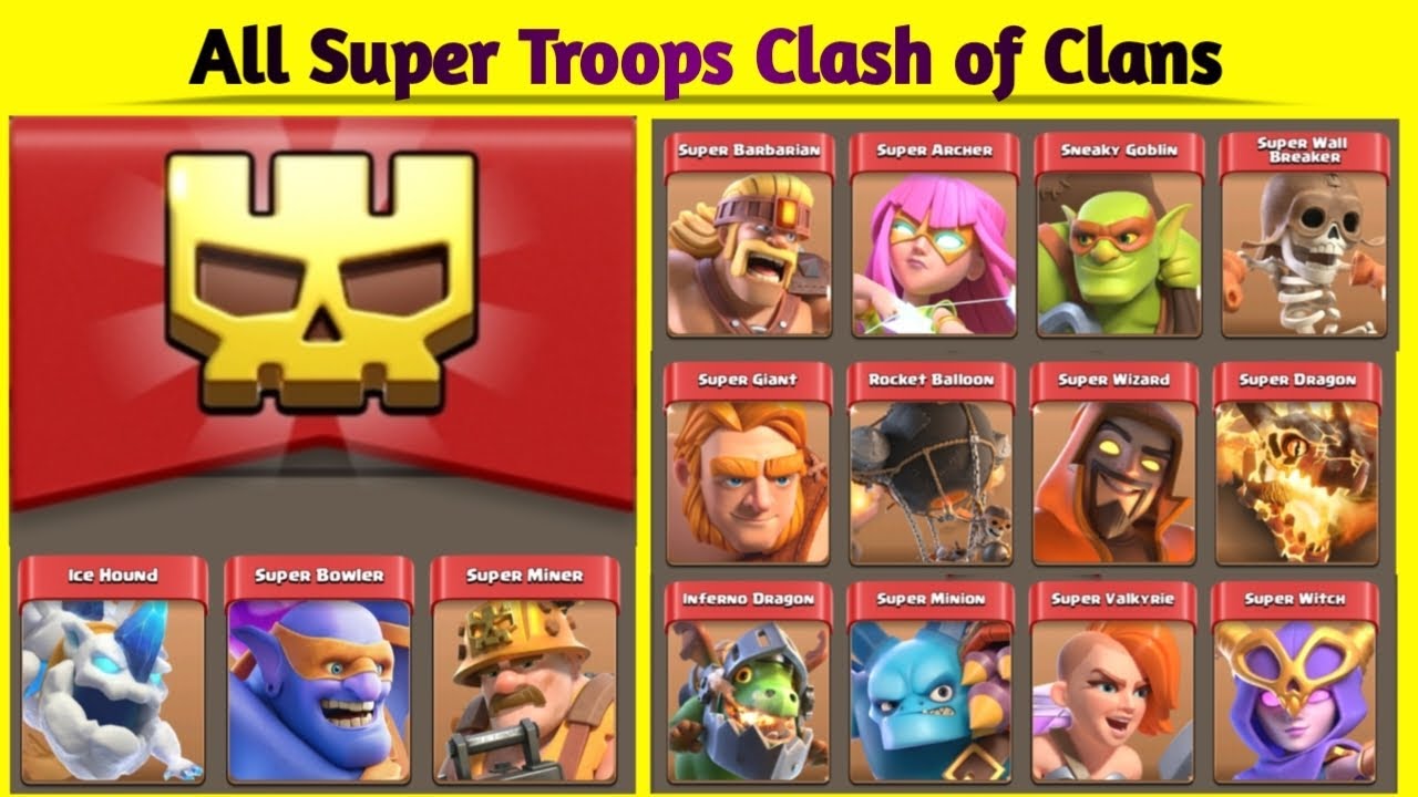 Clash of Clans All Super Troops Power | Clash of Clans - YouTube