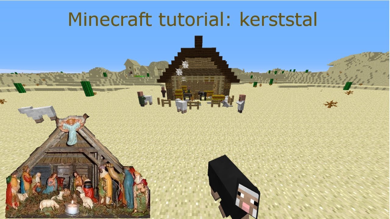 Minecraft tutorial: Kerststal - YouTube