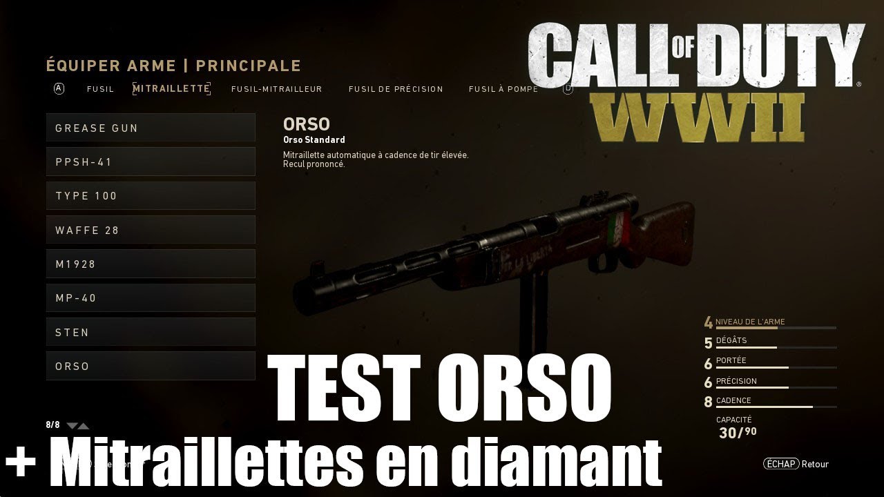 [TEST] Gameplay Orso [Arme Résistance] + Mitraillettes en diamant ...