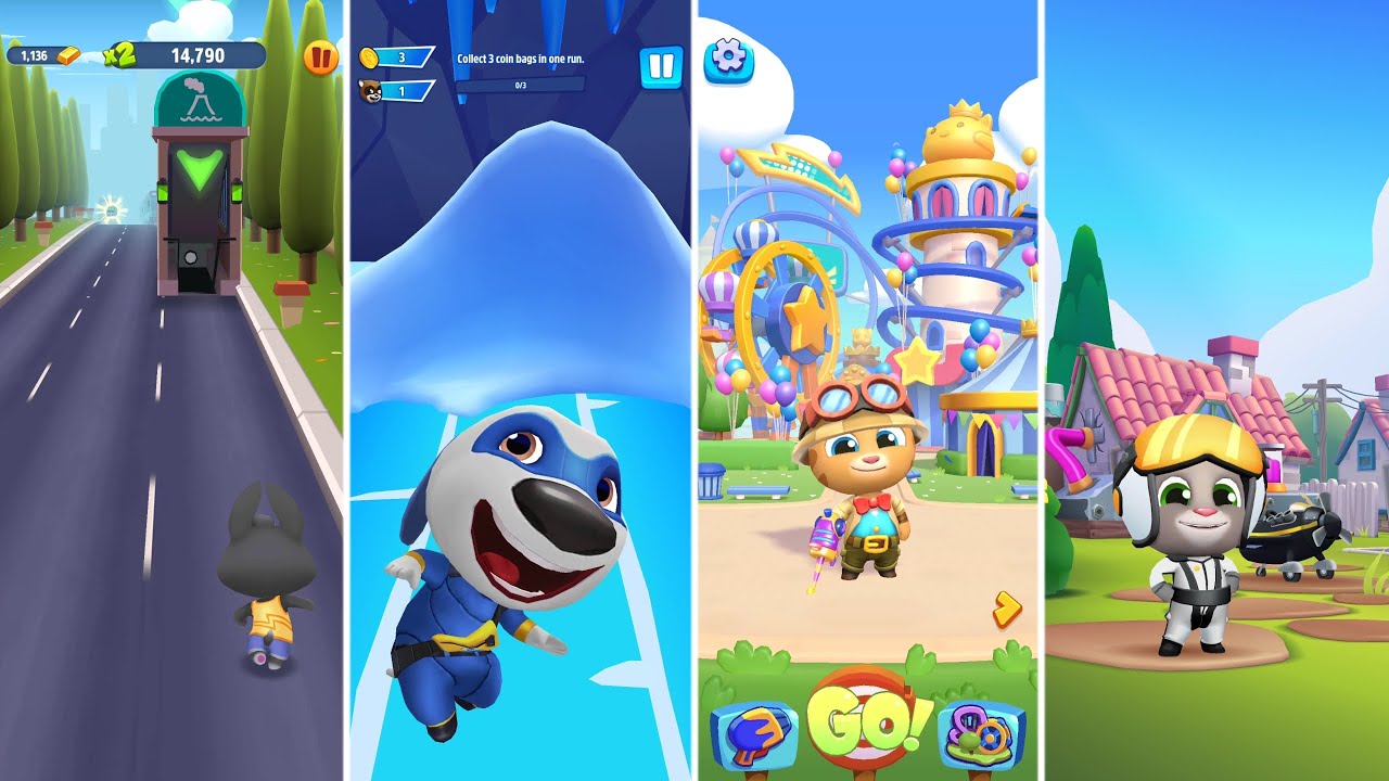 Talking Tom Gold Run,Talking Tom Hero Dash,Talking Tom Blast Park,Tom ...