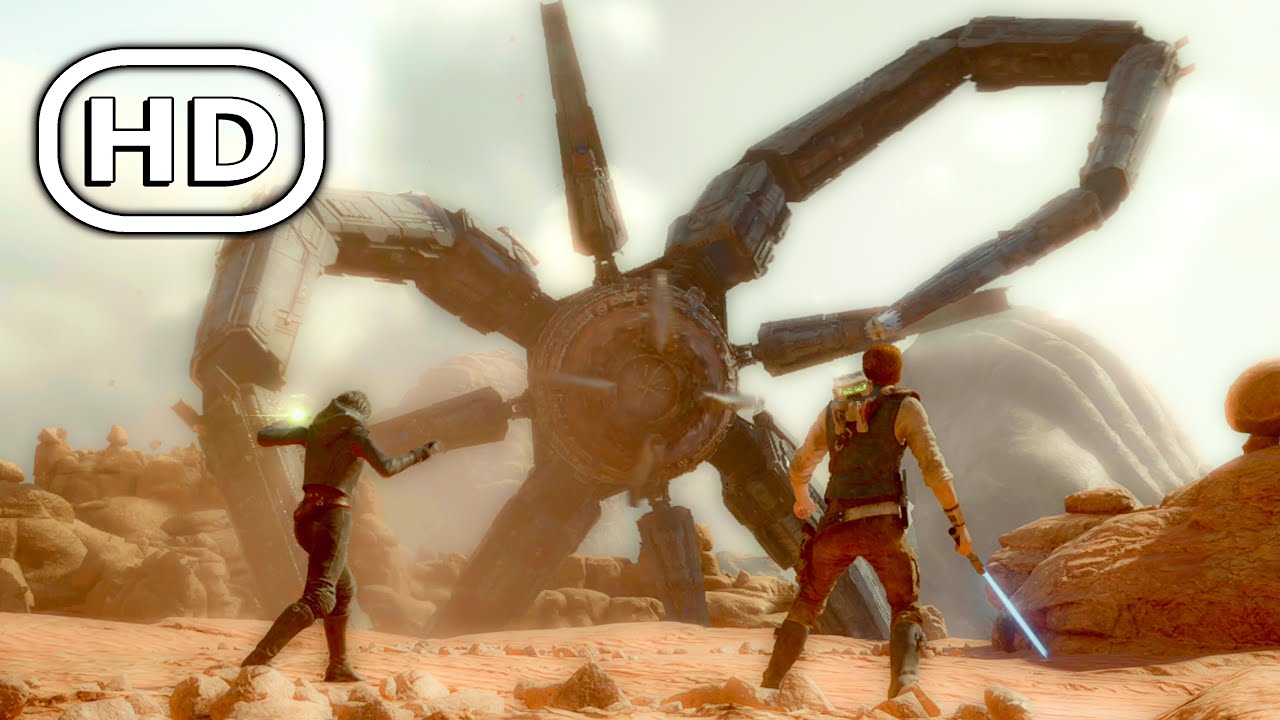 Merrin And Cal VS Giant Machine (Flying Powers Scene) Star Wars Jedi ...