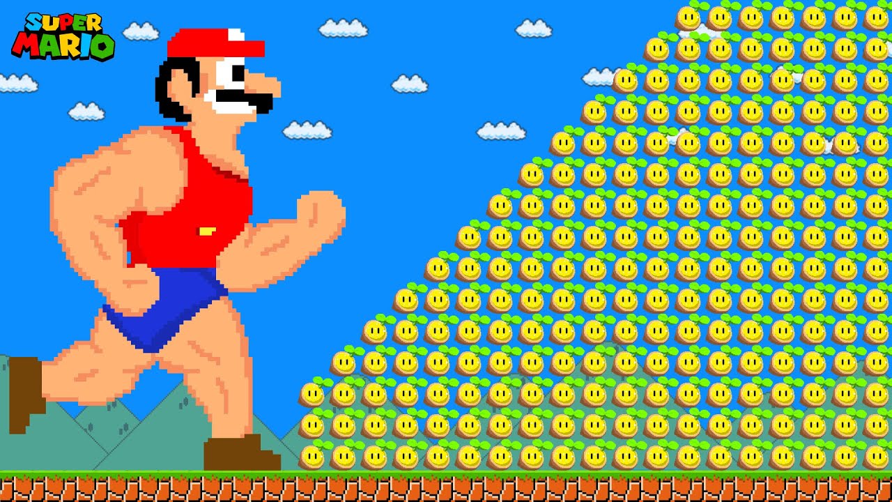 Blue Mario: Absorbs Wonder Seed & Transforms into Muscle Mario! - YouTube