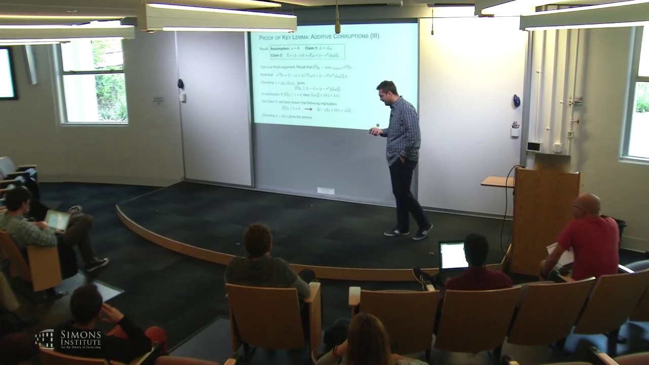 Algorithmic High Dimensional Robust Statistics II - YouTube