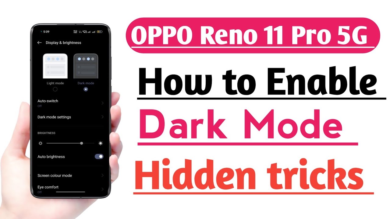 OPPO Reno 11 Pro 5G How to Enable Dark Mode | Dark Mode kaise ON kare ...