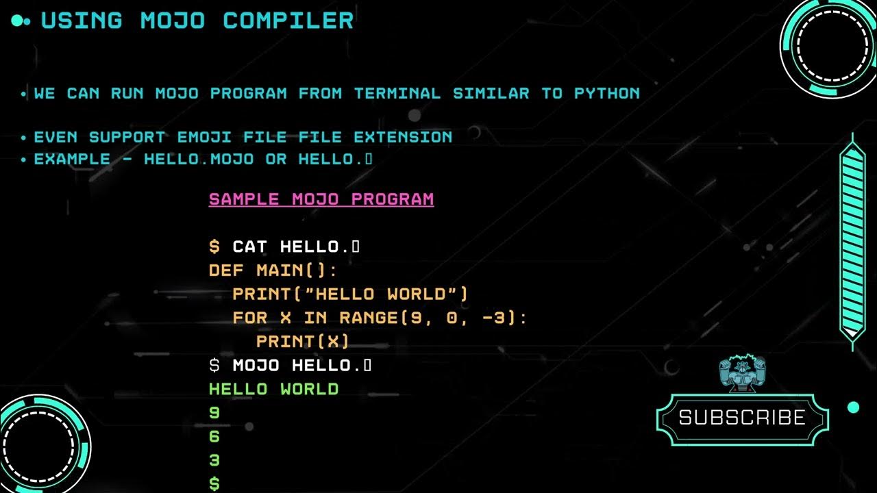 USING MOJO COMPILER & SAMPLE PROGRAM - MOJO 🔥 #mojo #MOJOPROGRAMMING #coding #techskills #python ...
