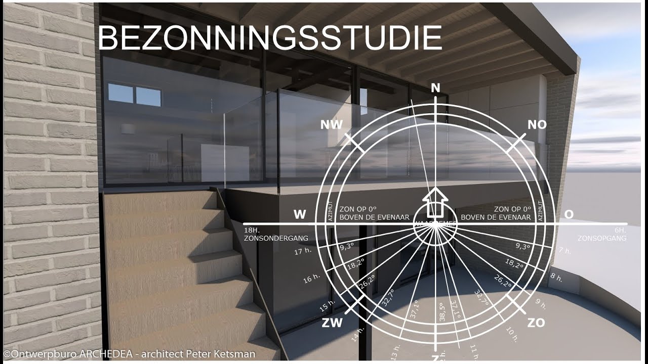 Ontwerpburo ARCHEDEA - simulatie bezonning woning J te Z - YouTube