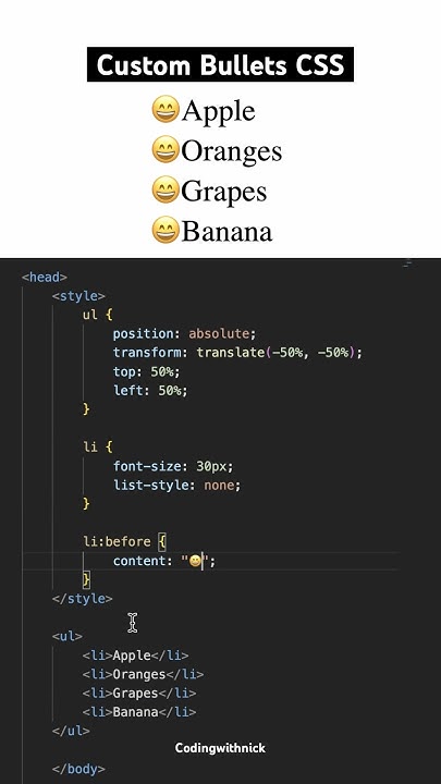 Custom bullets Points CSS #websitedesign #html #css #webdesign #shorts #codingwithnick - YouTube