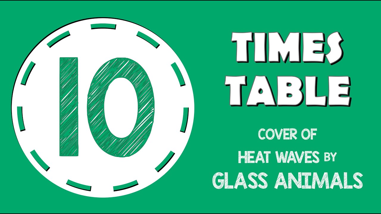 10 Times Table Song (Heat Waves by Glass Animals) Laugh Along and Learn ...