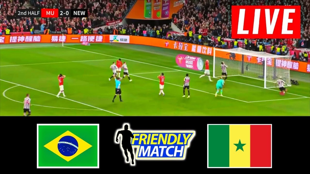 Brésil vs Sénégal Live | Match amical de football 2023 | Brésil Match ...