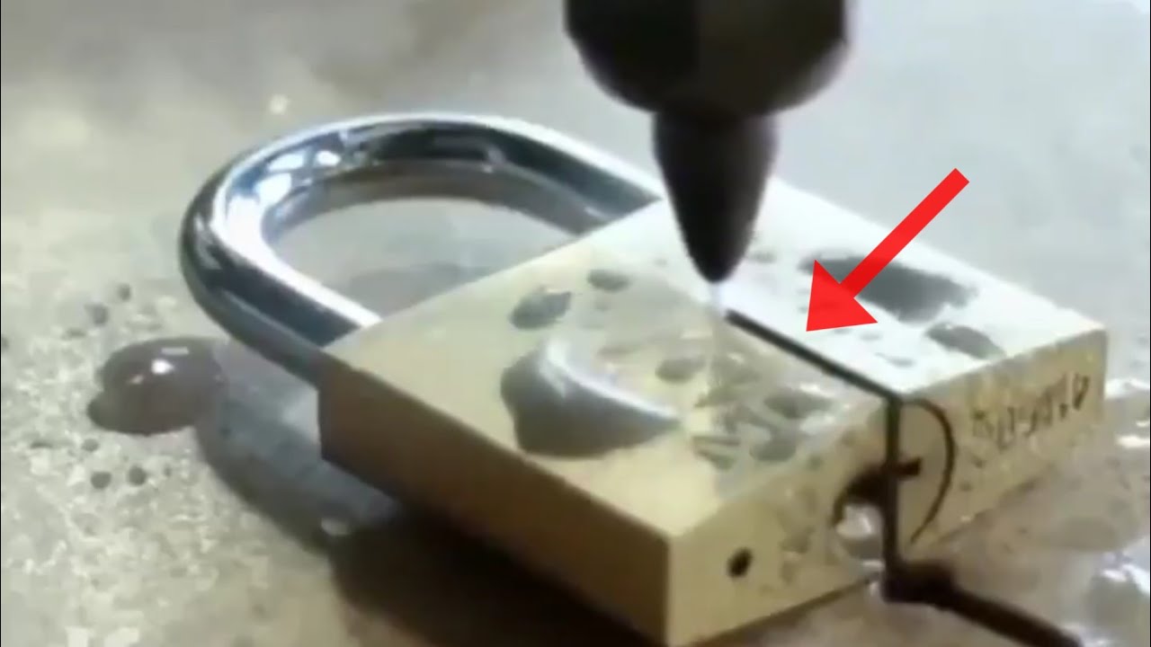 Cutting Padlock With Water Pressure - YouTube