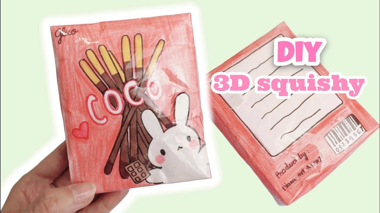 Cách làm SQUISHY 3D| Diy 3D paper Squishy| Nana art and craft - YouTube