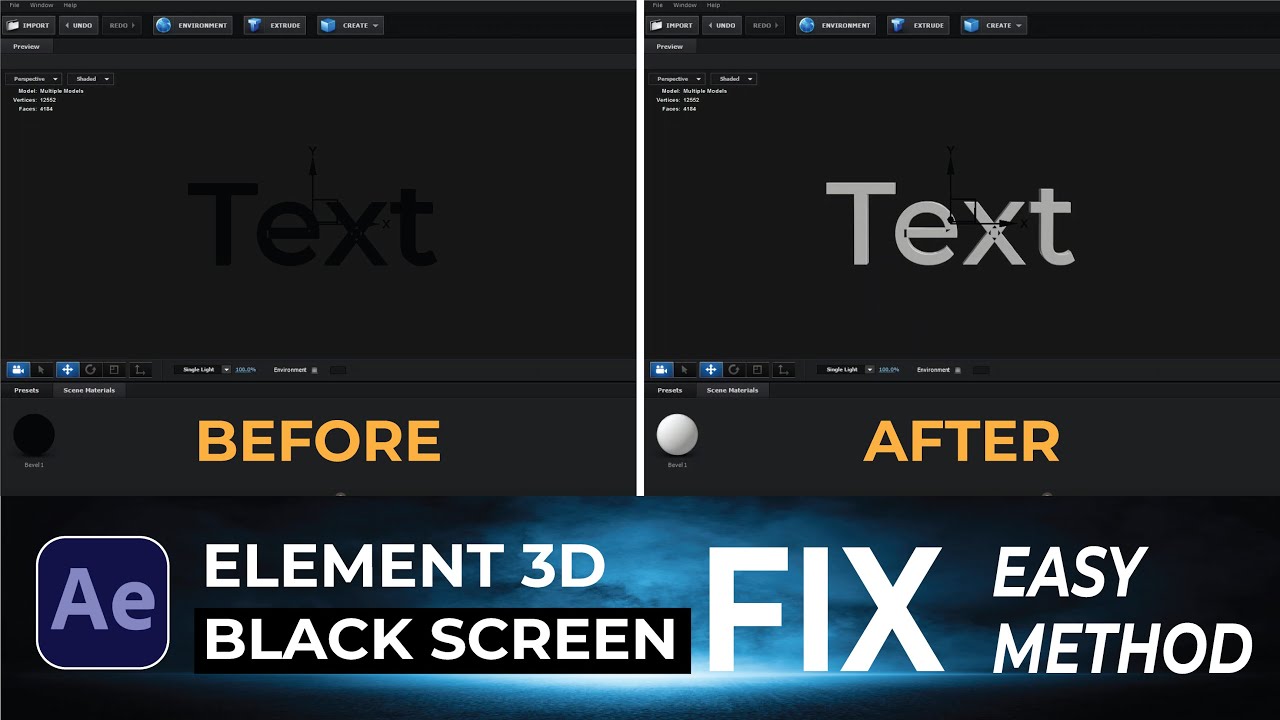 FIX Black Screen Problem in Element 3D After Effects Now? - YouTube