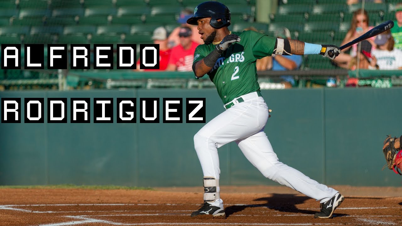 Alfredo Rodriguez of the Cincinnati Reds hitting in the 2017 season ...