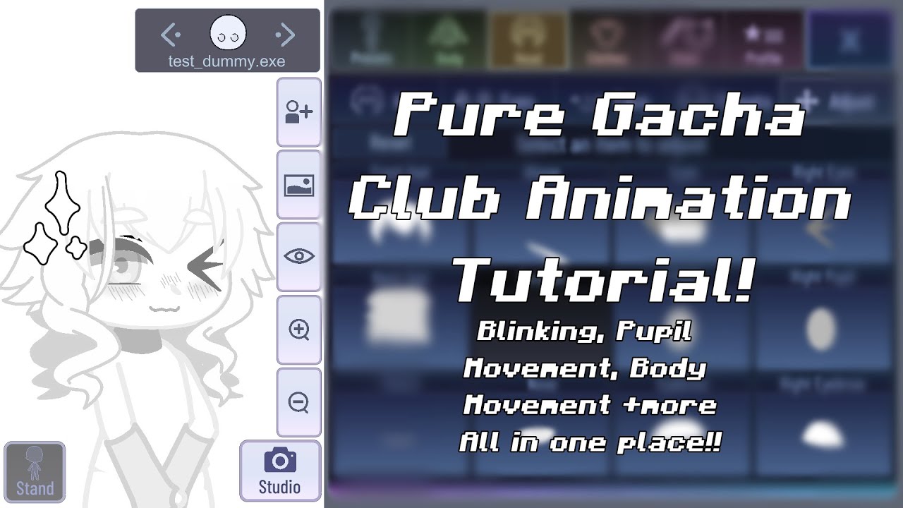 Pure Gacha Club Animation Tutorial (Blinking, Hair Bounce, Pupil ...