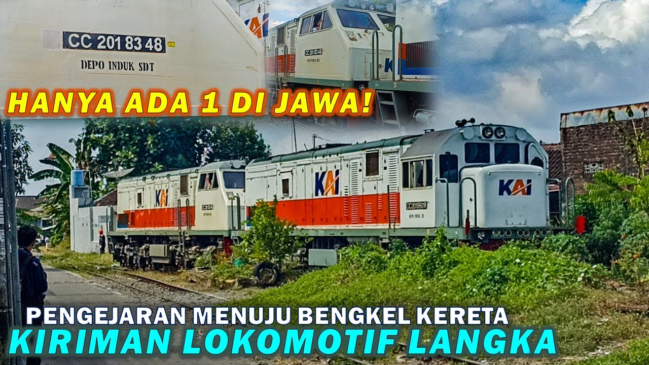 LOKOMOTIF CC 201 83 48 (129R) BLUSUKAN DI PERKAMPUNGAN!! Hunting ...