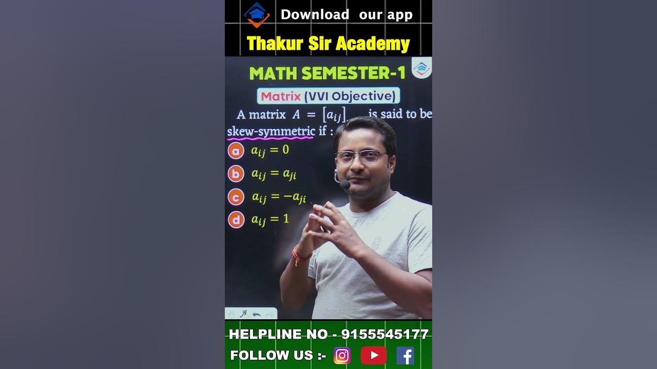 🔥Top VVI Matrix Questions | BSC/BA Maths Semester 1 – Must Know for Exam! - YouTube