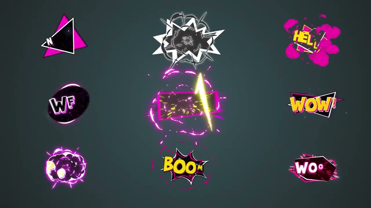 Comic Explosion titles #4 | Davinci Resolve Template - YouTube