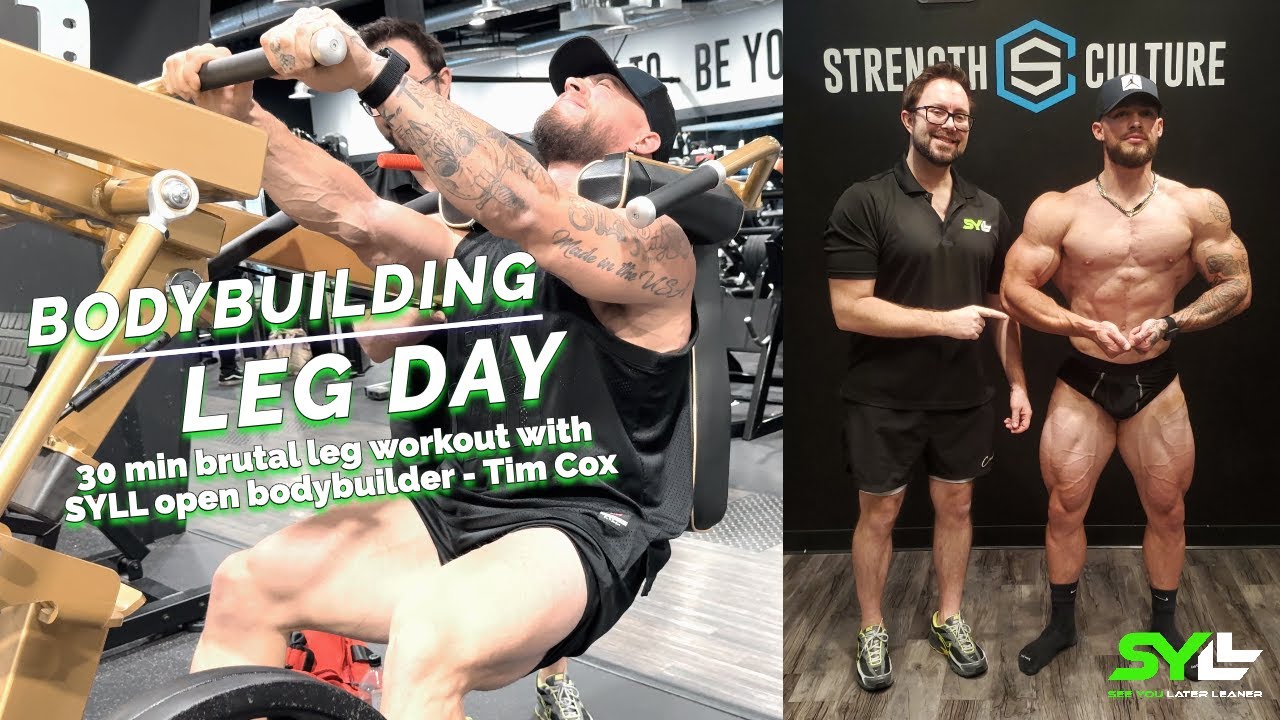 Insane Bodybuilding Leg Day with Tim Cox - YouTube