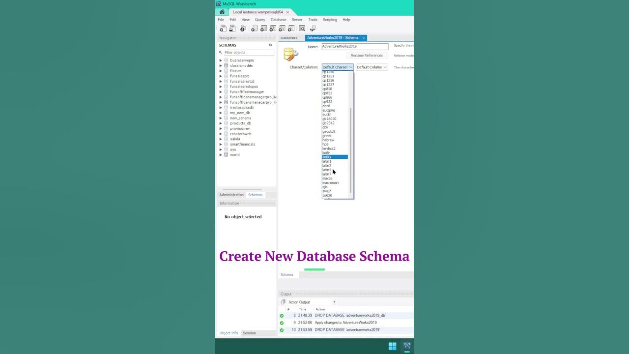 How to create a new database schema in mysql workbench - YouTube