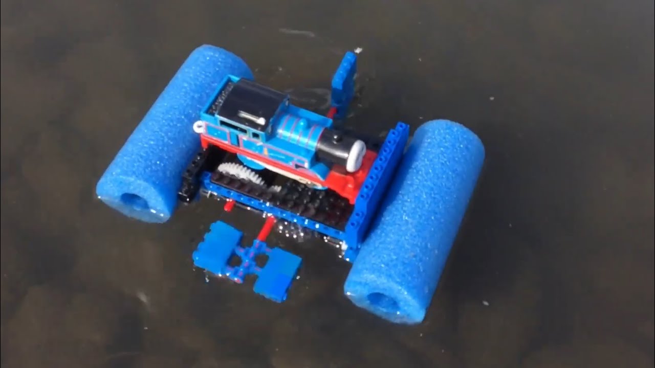 The train powered boat - YouTube