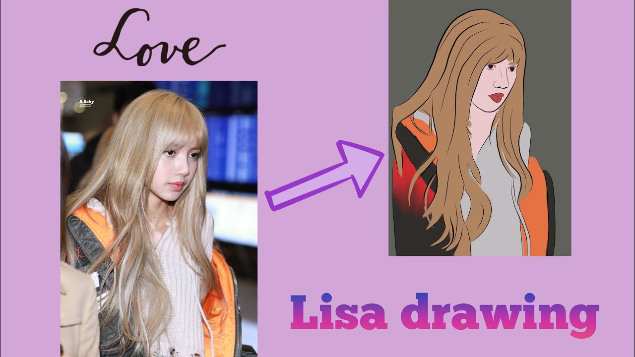 LISA DRAWING | My first drawing video| by Blackpink Popcorn - YouTube
