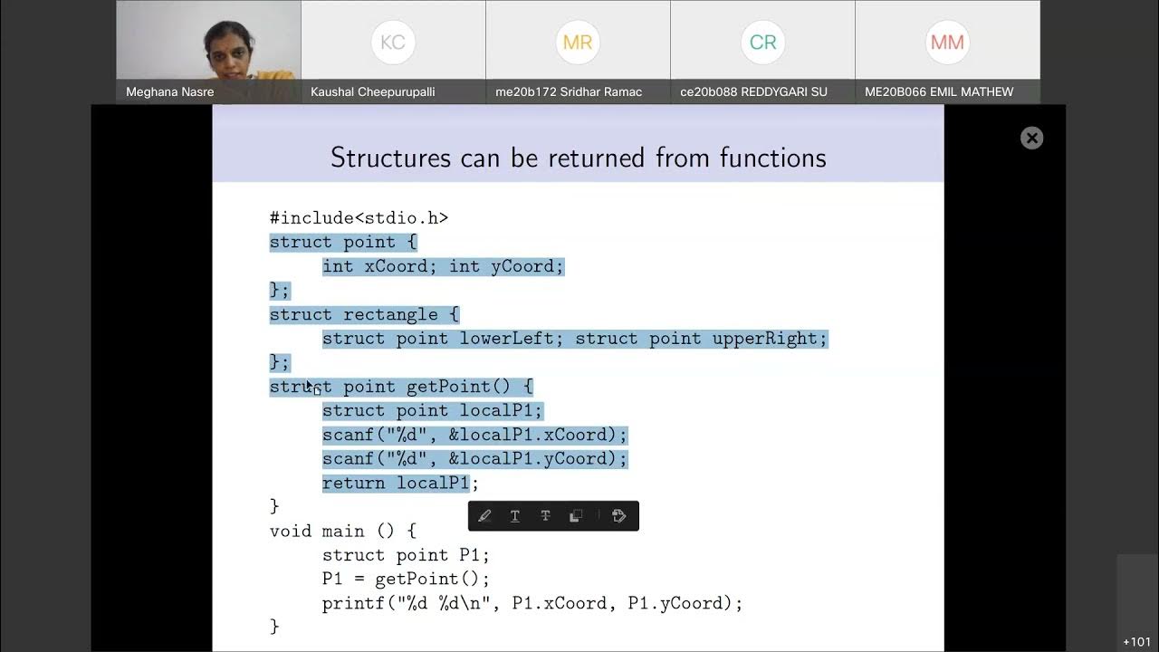 CS1100 Introduction to programming | Lec 31 | Structures and Pointers - YouTube