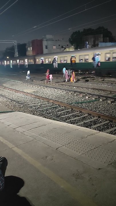 EMU Train from Chennai Central arriving at Ambattur Railway station - YouTube