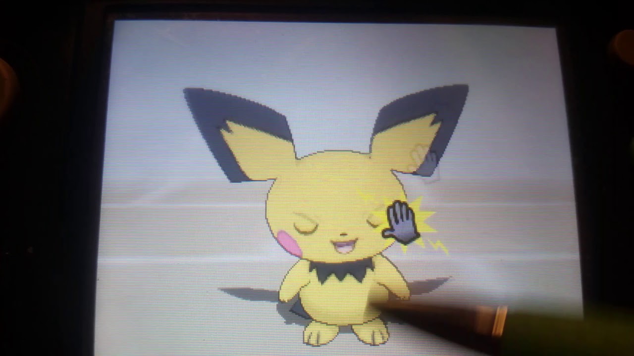 Cute shiny Pichu Pokemon refresh ultra sun ultra moon - YouTube