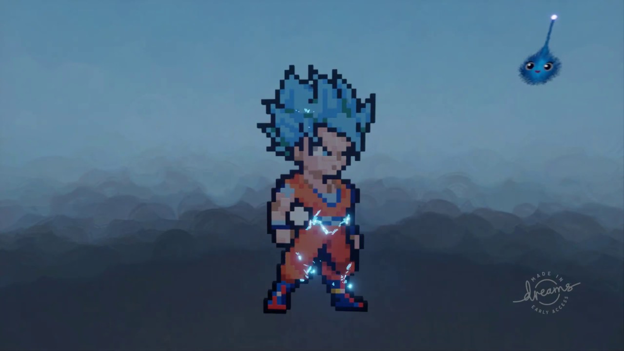 SON GOKU SUPER SAIYAN BLUE PIXELART - Dreams [PS4] - YouTube