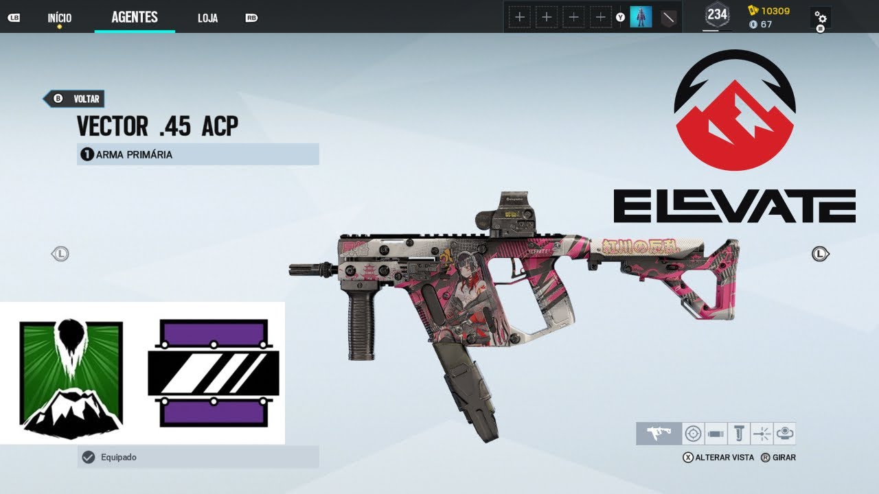 RAINBOW SIX SIEGE - Elevate Esports Weapon Skin! VECTOR .45 ACP Mira ...