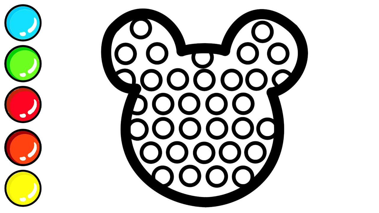 How To Draw Mickey Pop It 🐭 - YouTube
