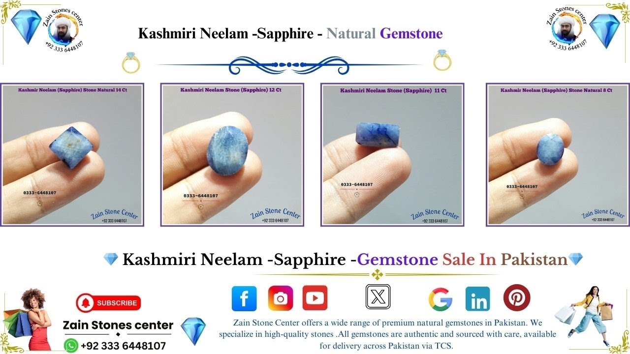 "Buy Authentic Kashmiri Neelam Gemstones - Zain Stones Center | Premium ...