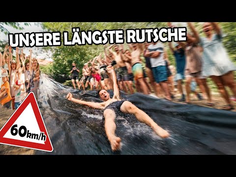 Wir bauen eine gigantische WASSERRUTSCHE mit 500 ZUSCHAUERN