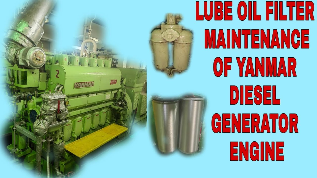 HOW TO CLEAN LUBE OIL FILTER DIESEL GENERATOR - YouTube