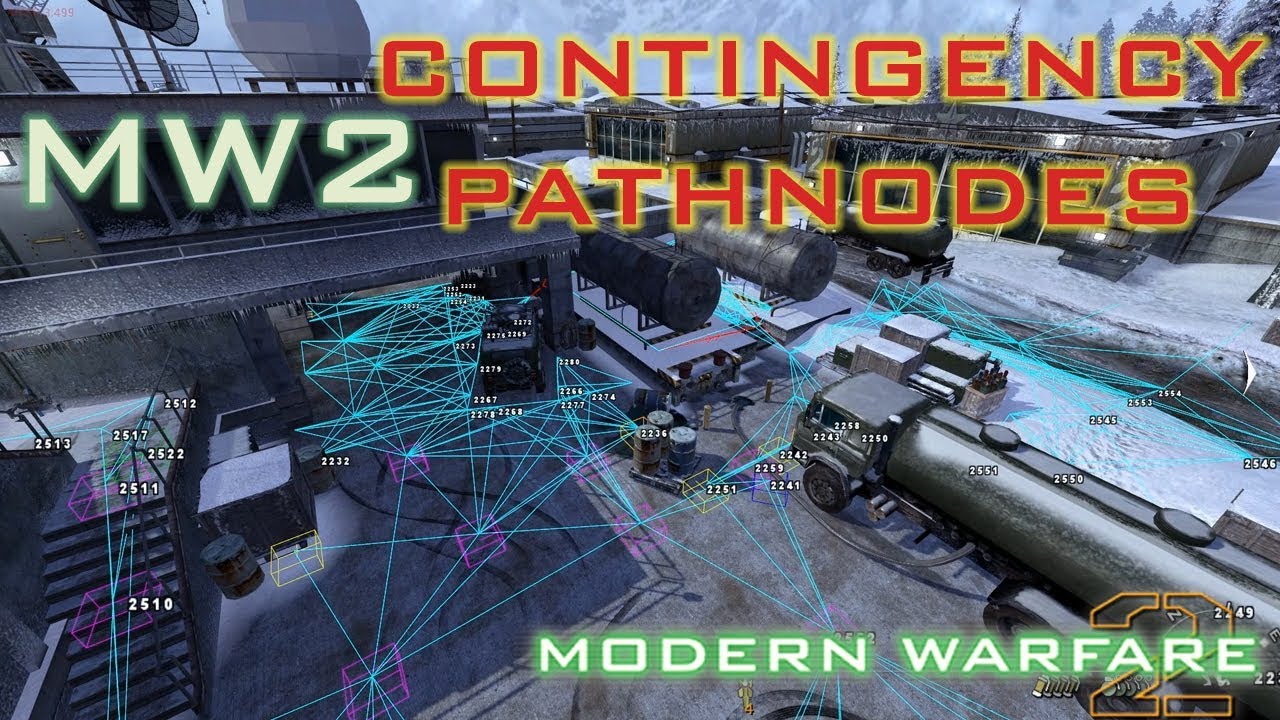 MW2 Contingency DevConsole Pathnodes in-game - YouTube