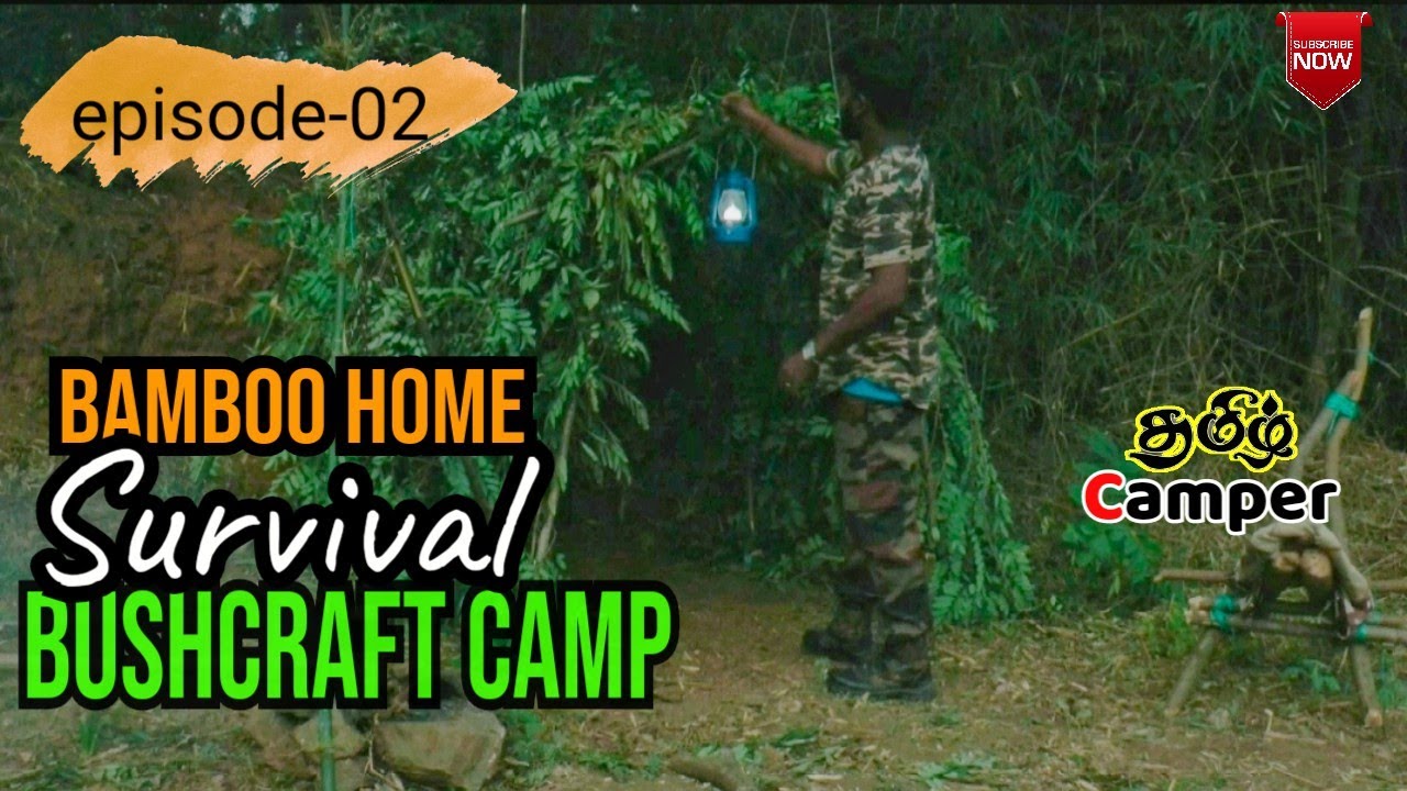 overnight bushcraft campsite I built from bamboo forest indiaepisode ,2 ...
