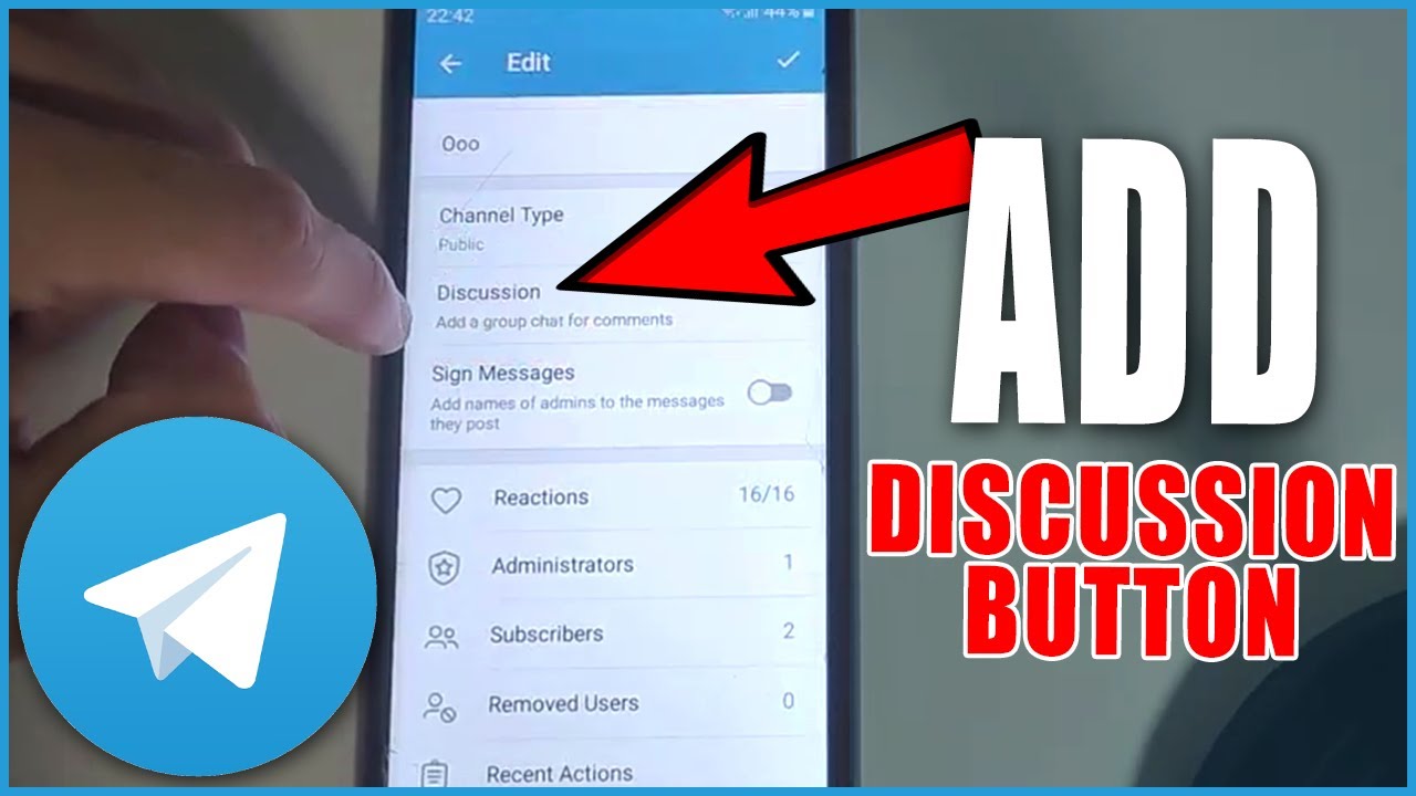 How to Add Discussion Button on Telegram Channel - YouTube