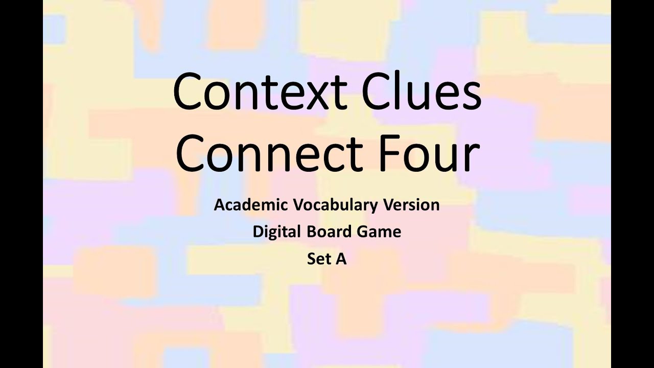 Context Clue Connect Four Demo - YouTube