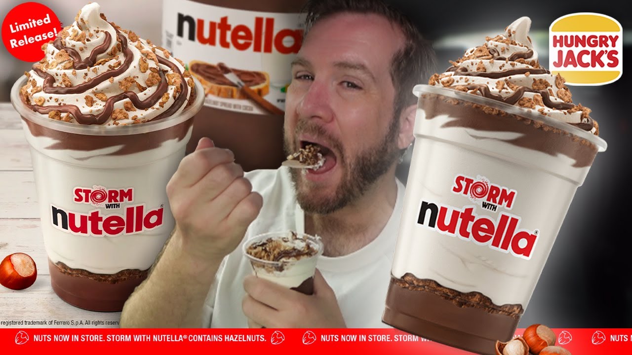 Bust a NUT(ella) - Is The Nutella Storm Hungry Jack's Best Yet? 🌰 - YouTube